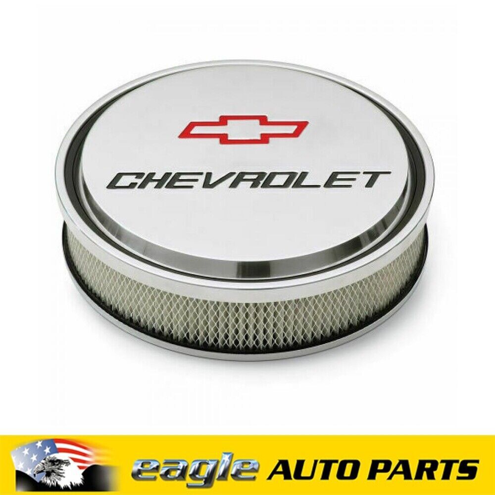Chev GM Licensed Chevrolet 14" Diameter Slant-Edge Air Cleaner Kit # 1 ...