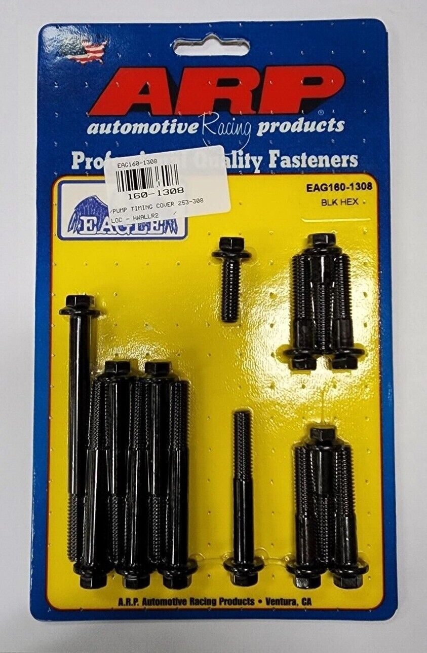 ARP Water Pump Timing Cover Bolt Kit Hex Black Holden 308 V8 Engines ...