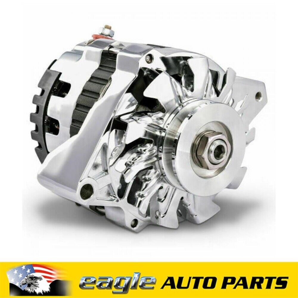 Chev 160 Amp 1 Wire Internal Regulator Chrome Finish Alternator # 6643 ...
