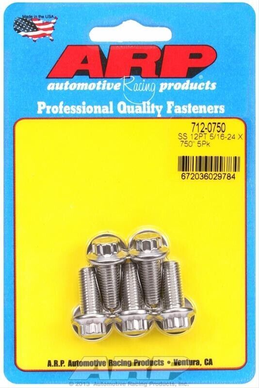 ARP Fine Thread Stainless Steel Bolts 5/16''-24 .750'' UHL 12-Point ...
