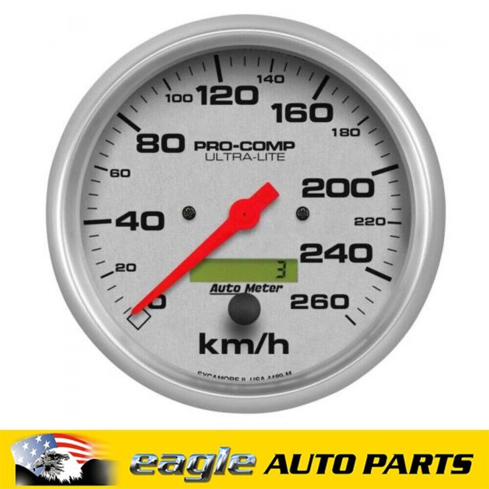 AUTO METER ULTRALITE 5" ELECTRIC PROGRAMMABLE SPEEDOMETER 0-260 KM/H ...