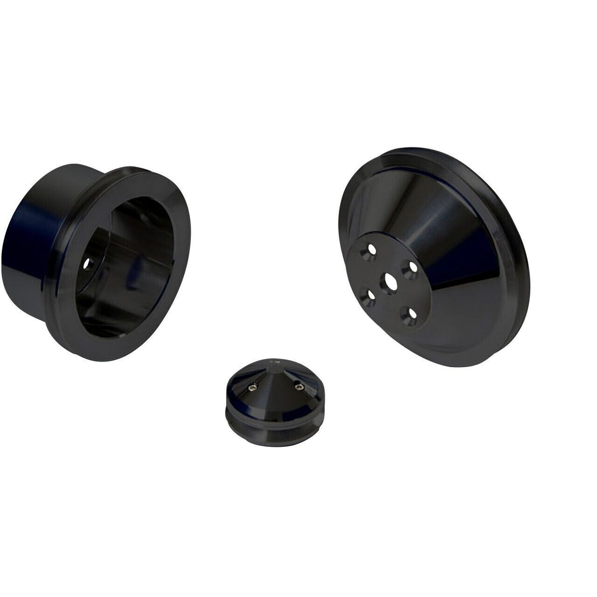 Chev 283 327 350 CVF Racing Billet Single Row Pulley Kit Long Pump # B ...