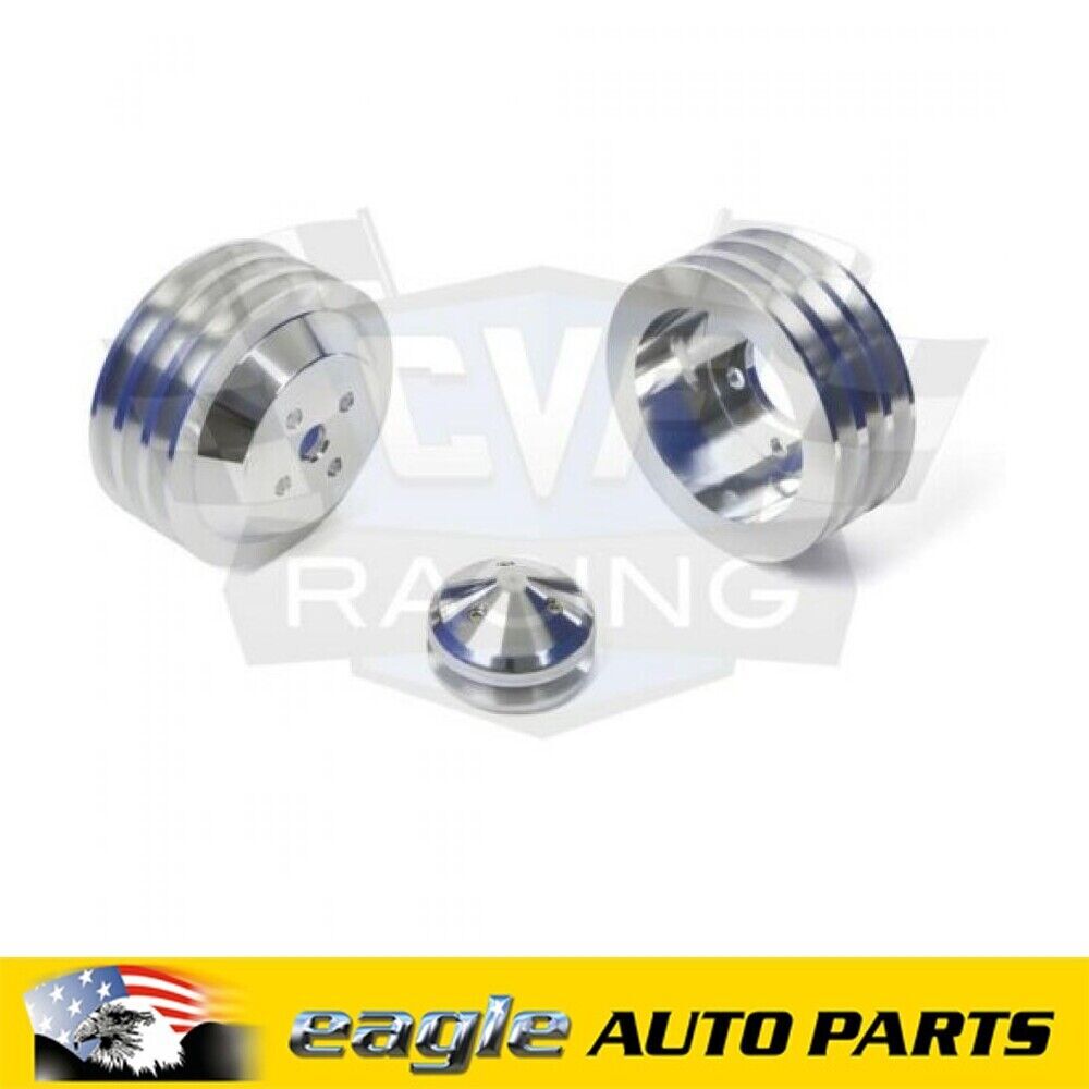 Ford 390 427 428 CVF Racing Billet 3 Row Crankshaft Pulley Kit # BBFE3 ...