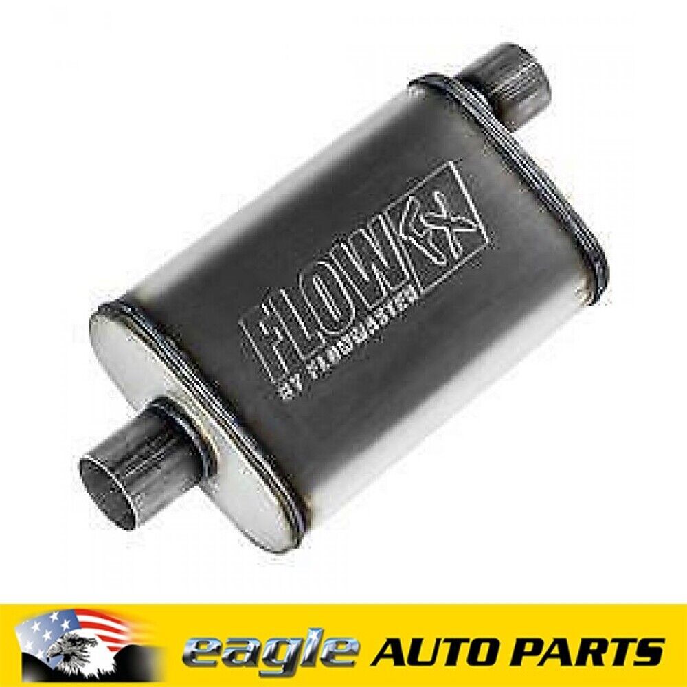 Flowmaster 4" x 9" Oval FlowFX Muffler Offset In/Center Out: 2.50" # F ...