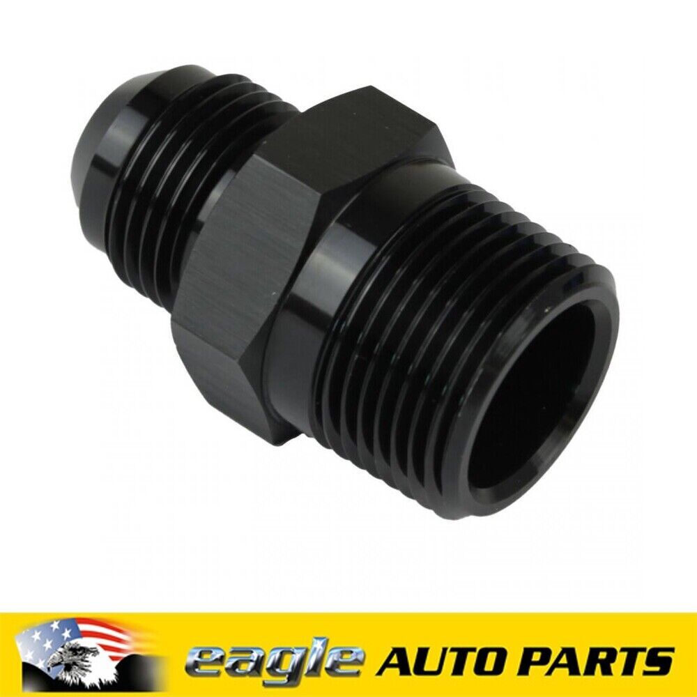 PFE Fittings Male Fitting -08AN To 3/8" NPT Straight Black # PFE816-08 ...