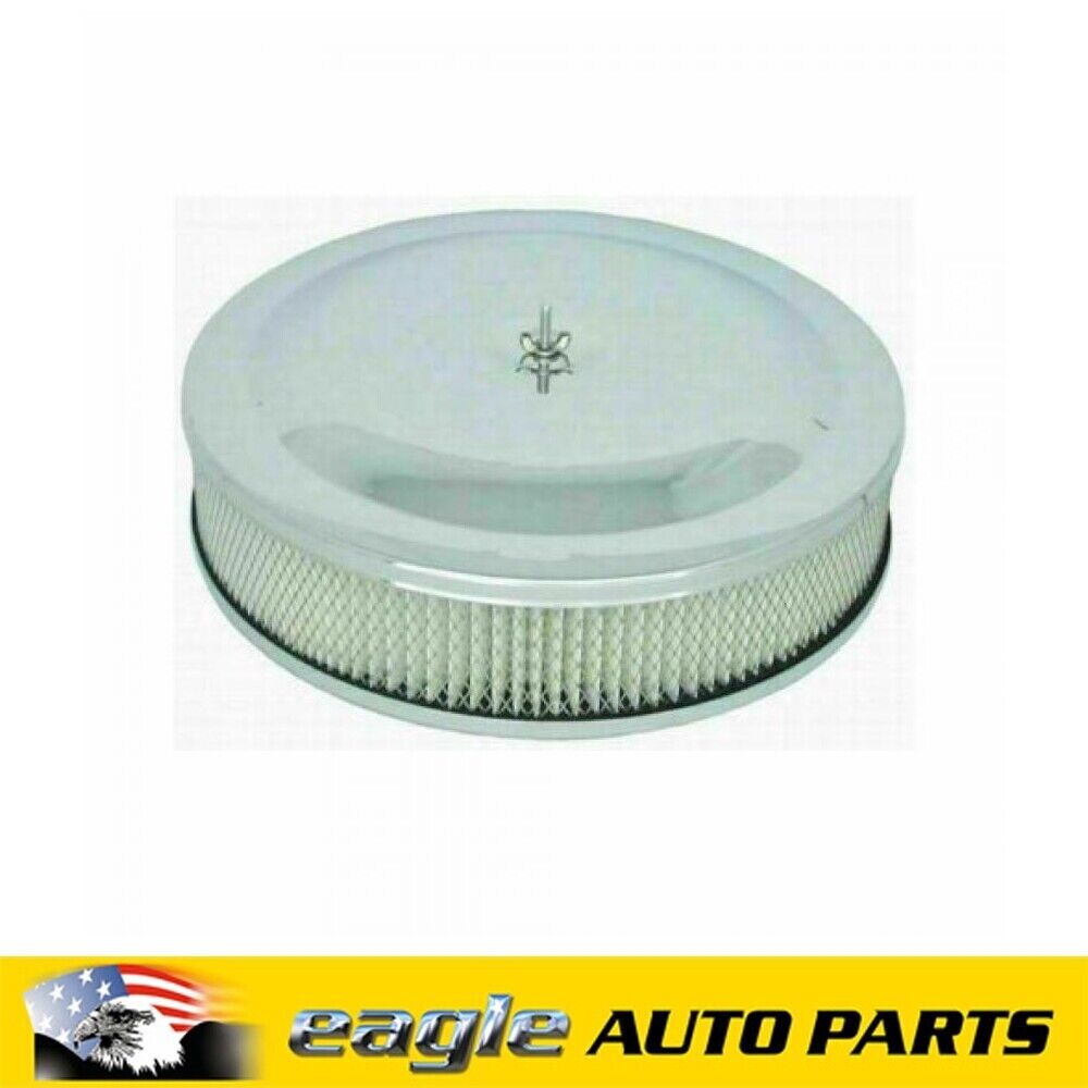 RPC Universal Chrome 14" x 3" Race Car Style Air Cleaner Set Up # R228 ...