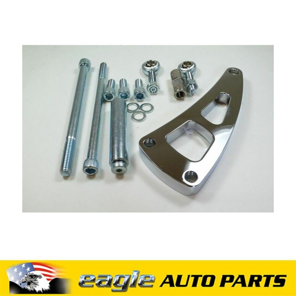 CHEV 396 454 BIG BLOCK CHROME ALUMINUM ALTERNATOR BRACKET SET UP # R64 ...