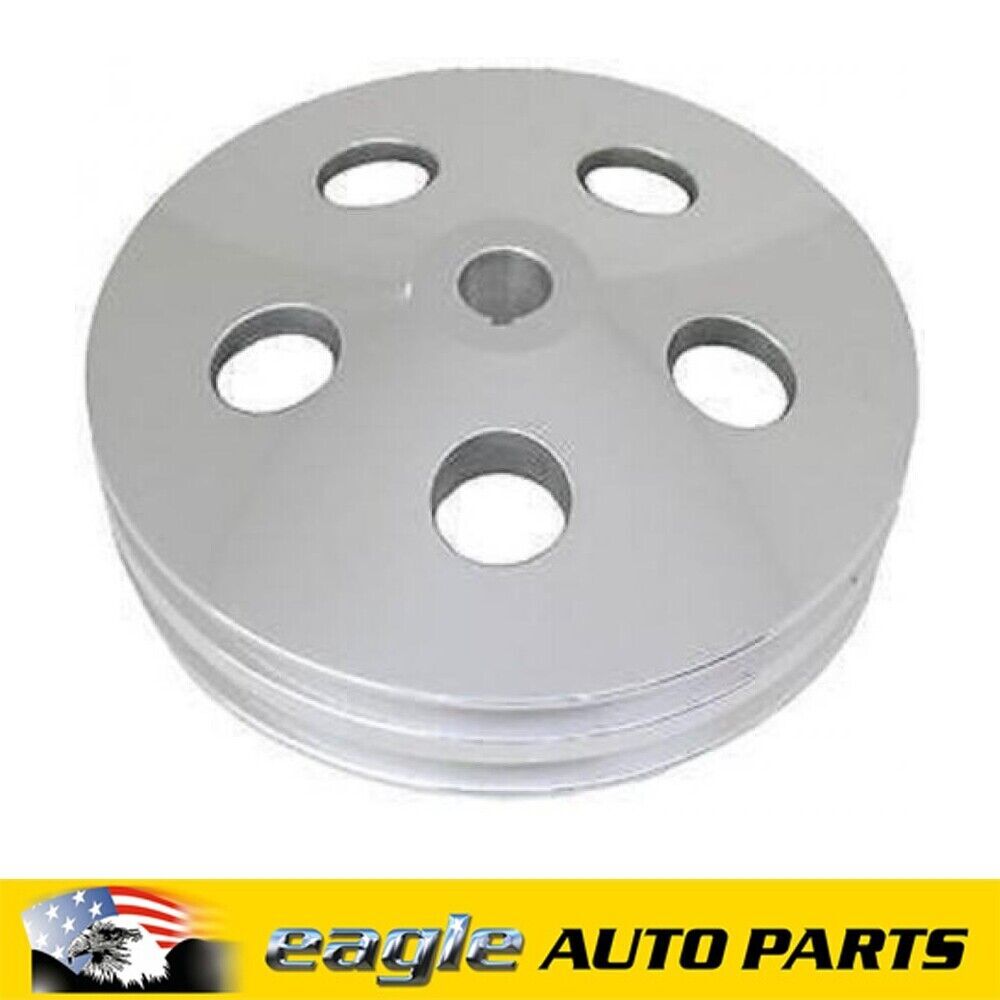 CHEV 454 DOUBLE POWER STEERING PULLEY POLISHED ALUM BOLT ON STYLE # R8 ...