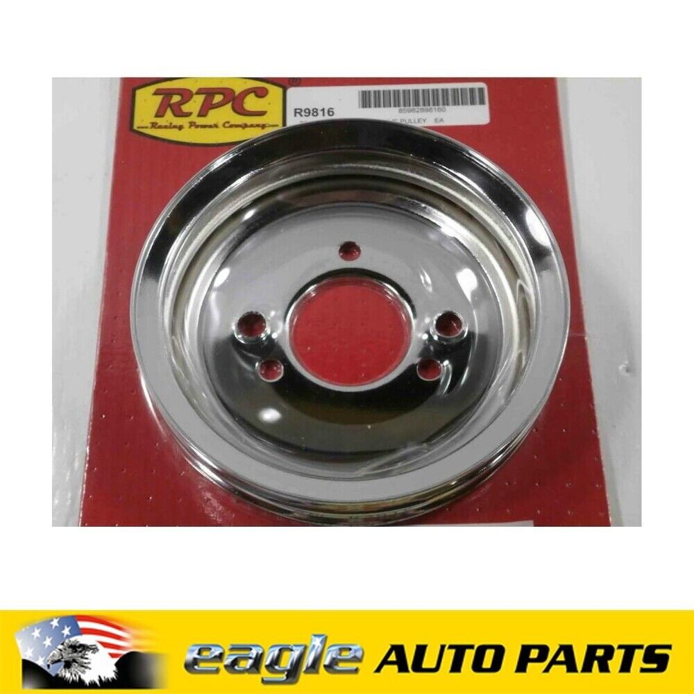 Chev 396 454 Big Block Double Groove Crankshaft Pulley Chrome # R9816 ...