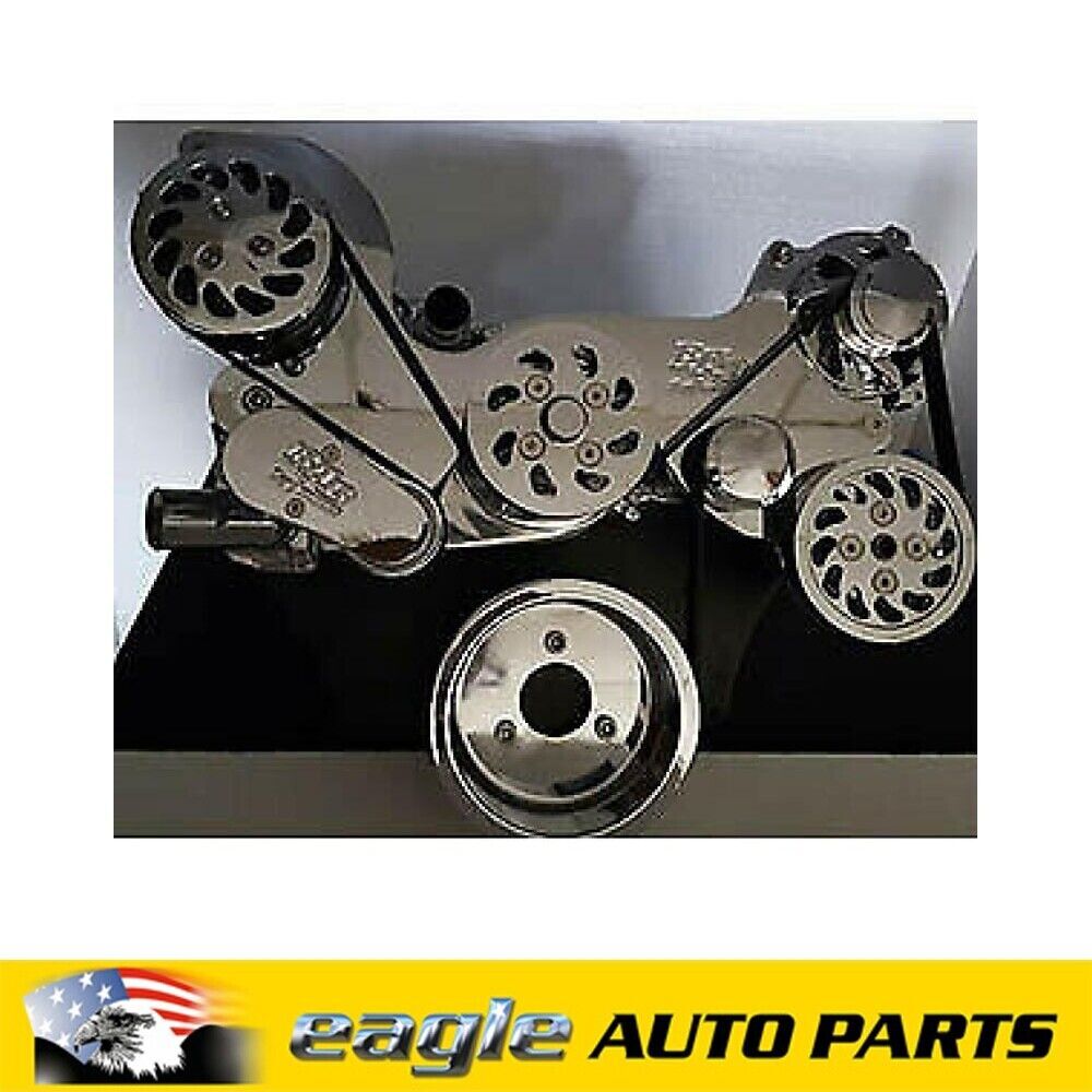 Chev LS Engines Rab Performance Chrome Serpentine System With A/C # RA ...