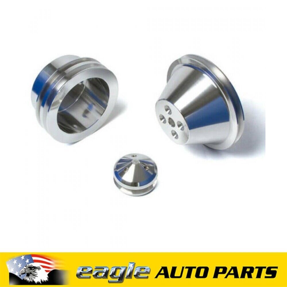 CVF Racing Chev 350 Pulley Kit V-Belt, Short Water Pump # SBCS2KIT ...