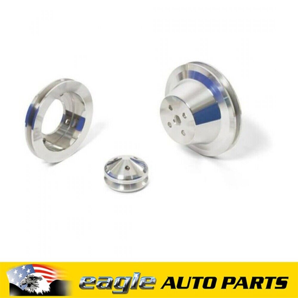 Ford Windsor / Cleveland CVF Billet Pulley Kit Suit L/H Water Pump SBF ...