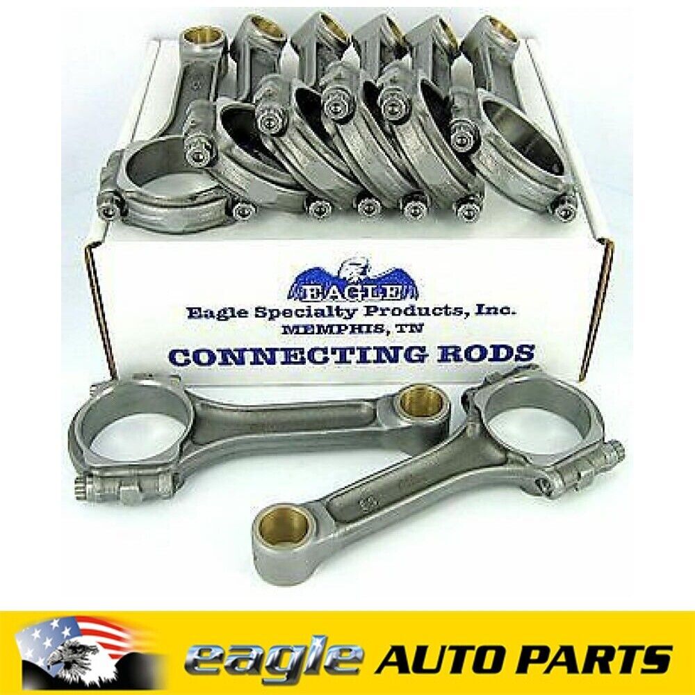 Chev 350 Ford Eagle 5140 Forged Steel I Beam Connecting Rods 6.200 SIR ...