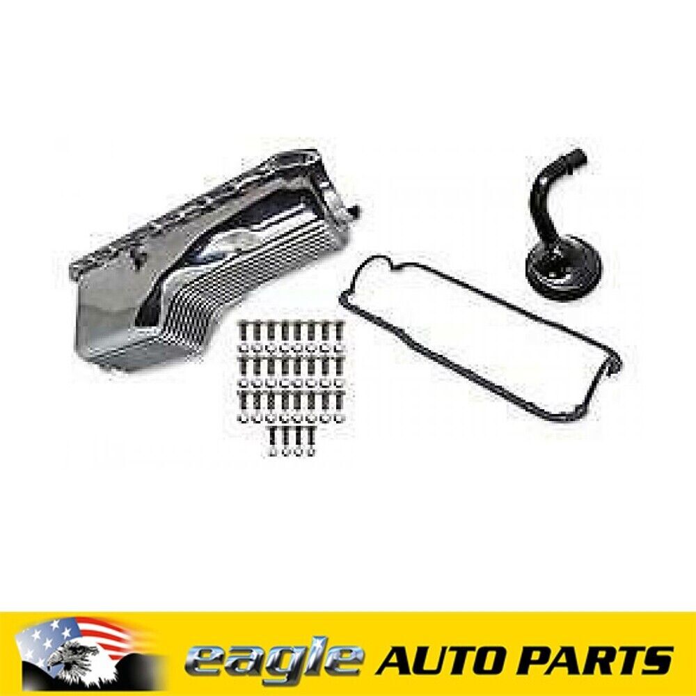 Chev Big Block 454 Early Weiand Finned Aluminum Oil Pan Kit Polished W ...