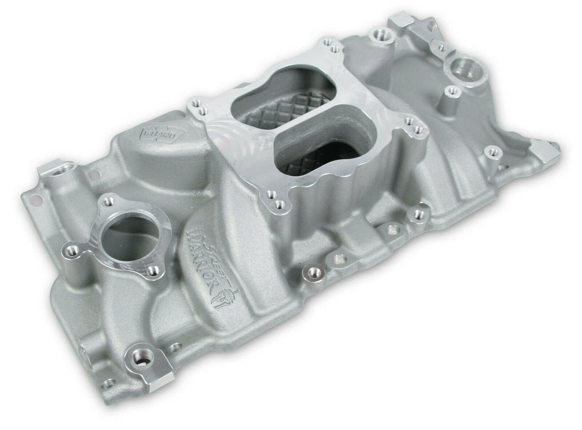 Chev 305 350 TBI Carbureted Weiand Street Warrior intake Manifold # WE ...